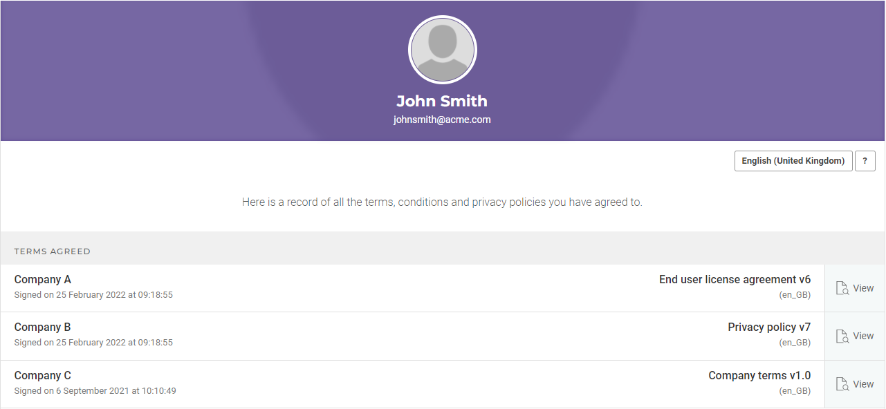 Profile Portal – Purple Support